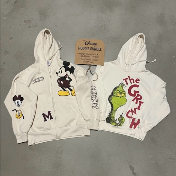 Disney | Sweaters | Disney Bundle Mickey Mouse Xs Grinch M Hoodies Worn ...